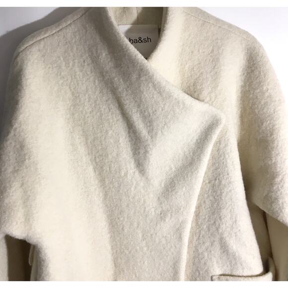 ba&sh | Jackets & Coats | Bash Crepe Wool Coat In Off White Creme ...
